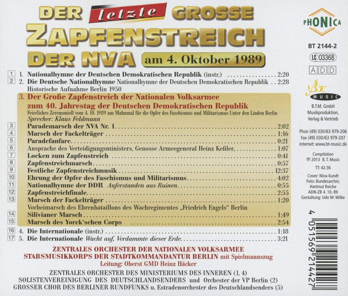 Der große Zapfenstreich der NVA (CD) – Der Ostfilm